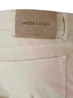 Jacob Cohen Slim-fit Jeans With Logo Patch - Neutrals