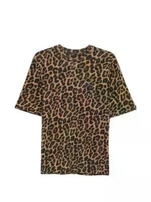 ANINE BING Leopard Print T-shirt