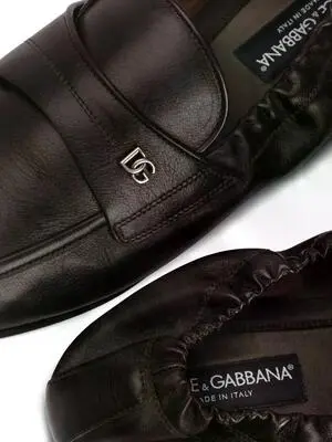 Dolce & Gabbana Calfskin Slipper - Brown