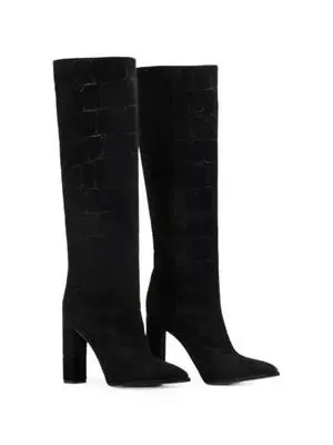 LE SILLA Knee-high Croc-effect Boots