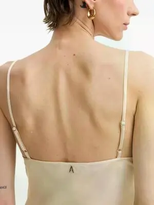 TWINSET Lace-trimmed Cowl Neck Top