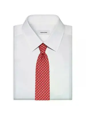 FERRAGAMO Silk Owl Print Neck Tie