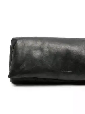 Rick Owens Logo-debossed Padded Leather Clutch Bag