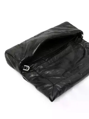 Rick Owens Logo-debossed Padded Leather Clutch Bag