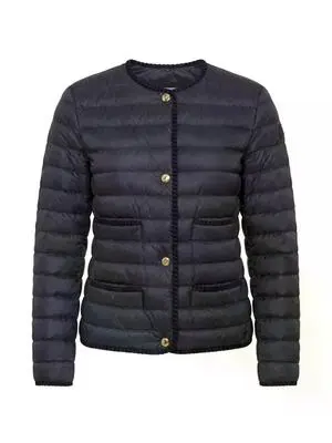 Moncler Quilted Braided-trim Jacket - Blue