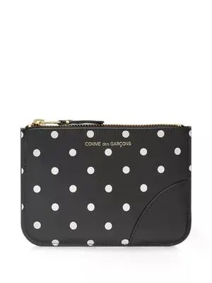 Comme Des Garçons Polka Dot Zip Wallet - Black