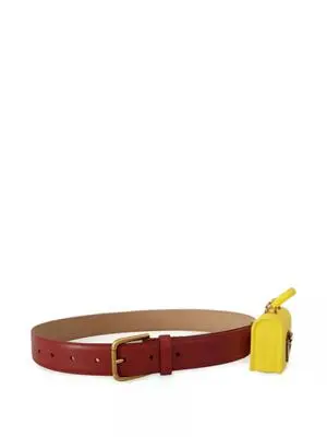 Dolce & Gabbana Devotion Heart Bag Charm Belt - Red