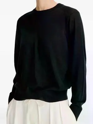 Loulou De Saison Fine-knit Cashmere Sweater - Black