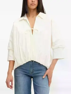 VICOLO Bow Detail Puff-sleeve Blouse