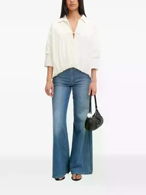 VICOLO Bow Detail Puff-sleeve Blouse