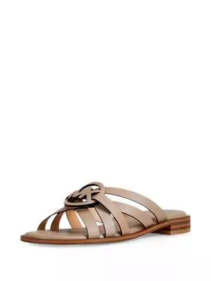 Michael Kors Erika Logo-plaque Flat Sandals - Neutrals