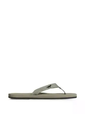Maison Kitsuné X Indosole Easy Living Fox-patch Flip Flops - Green