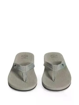 Maison Kitsuné X Indosole Easy Living Fox-patch Flip Flops - Green