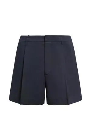 DONDUP Lori Pleated Shorts With Logo Plaque
