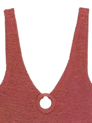 Hunza G Covceline Crinkle-effect Ring-detail Swimsuit