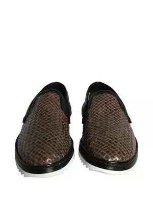 Dolce & Gabbana Woven Leather Slip-on Sneakers