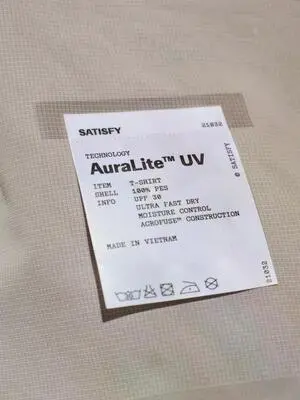 Satisfy Auralite Uv T-shirt With Grid Texture Panelling
