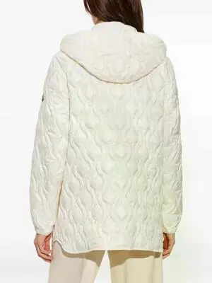 Moncler Balette Geometric Quilted Hooded Jacket - Neutrals