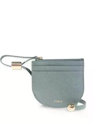 Furla Laura Pebbled Leather Cardholder - Blue
