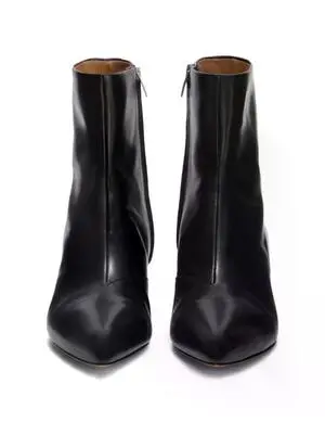JIL SANDER Pointed-toe Zip-up Leather Boots