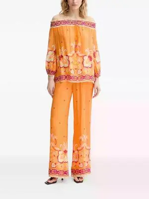 TWINSET Floral Print Off-shoulder Blouse