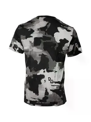 Dolce & Gabbana Logo-patch Camouflage-print T-shirt