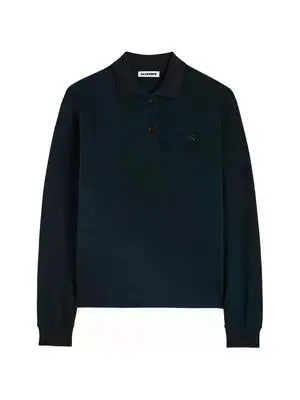 JIL SANDER Monogram-embroidered Piquet Polo