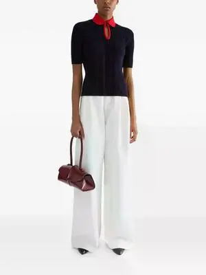 JIL SANDER Ribbed Wool Polo Knit