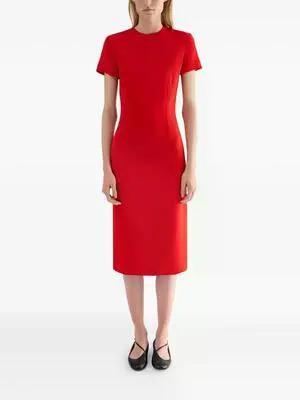 JIL SANDER Cady Crew-neck Dress - Red