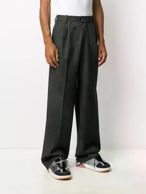 Off-White Tailored Pleated Virgin Wool Trousers