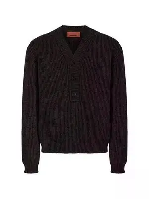 Missoni Ribbed Knit V-neck Sweater