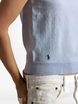 Polo Ralph Lauren Sleeveless Logo Detail Sweater - Blue