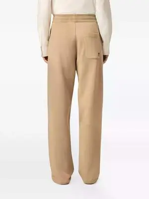 AMI Paris Cotton Track Pants With De Coeur Embroidery