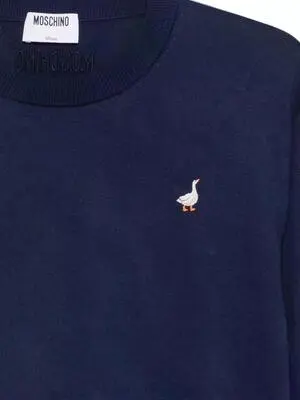Moschino Goose Embroidered Sweater - Blue