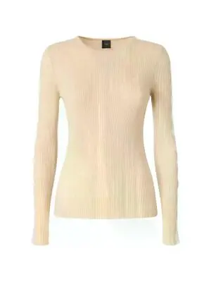Pinko Ribbed Sweater With Lace Inserts
