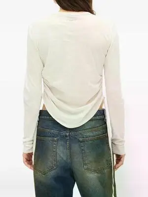 ANN DEMEULEMEESTER Graphic Print Ruched Top