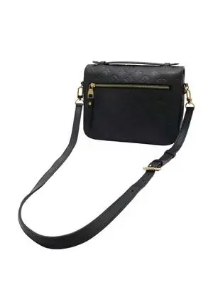 LOUIS VUITTON Monogram Empreinte Pochette Metis Satchel - Black