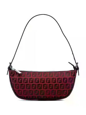 Fendi Zucchino Canvas Pochette Shoulder Bag