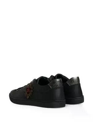 Dolce & Gabbana Sacred Heart Leather Sneakers