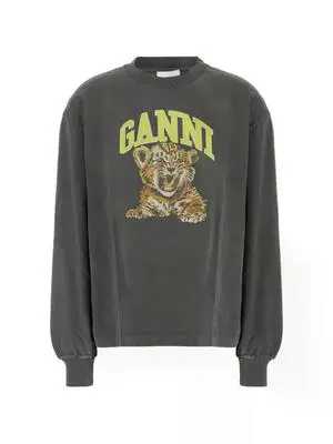 Ganni Long Sleeve Sweatshirts Hoodies For Women