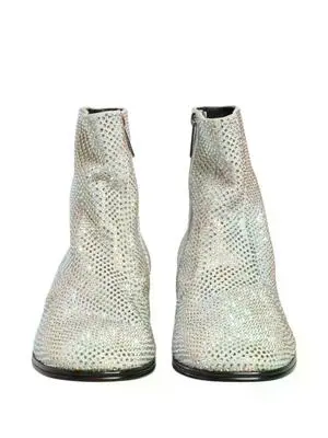 Dolce & Gabbana Rhinestone Embellished Ankle Boots