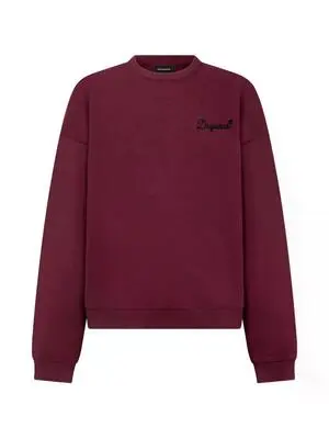 Dsquared2 Signature Relaxed-fit Crewneck Sweatshirt With Embroidered Logo