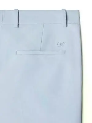 Off-White Logo Embroidered Straight-leg Trousers