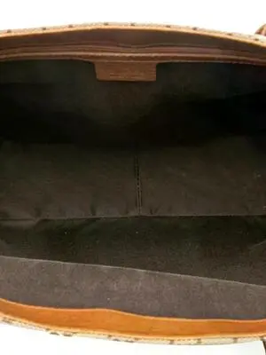 Gucci Gg Canvas Bamboo Tote Bag