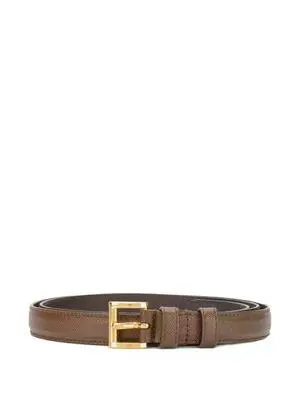 Prada Square Buckle Belt - Brown