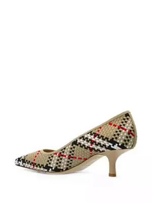 Burberry Check Woven Pumps