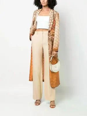Alberta Ferretti High-waisted Straight-leg Trousers