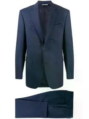 Canali Micro Check Two-piece Suit - Blue