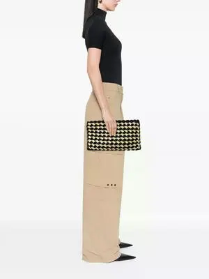 Prada Raffia Crochet Clutch Bag