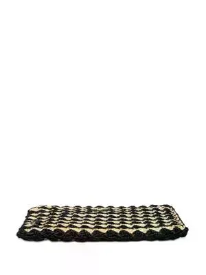 Prada Raffia Crochet Clutch Bag